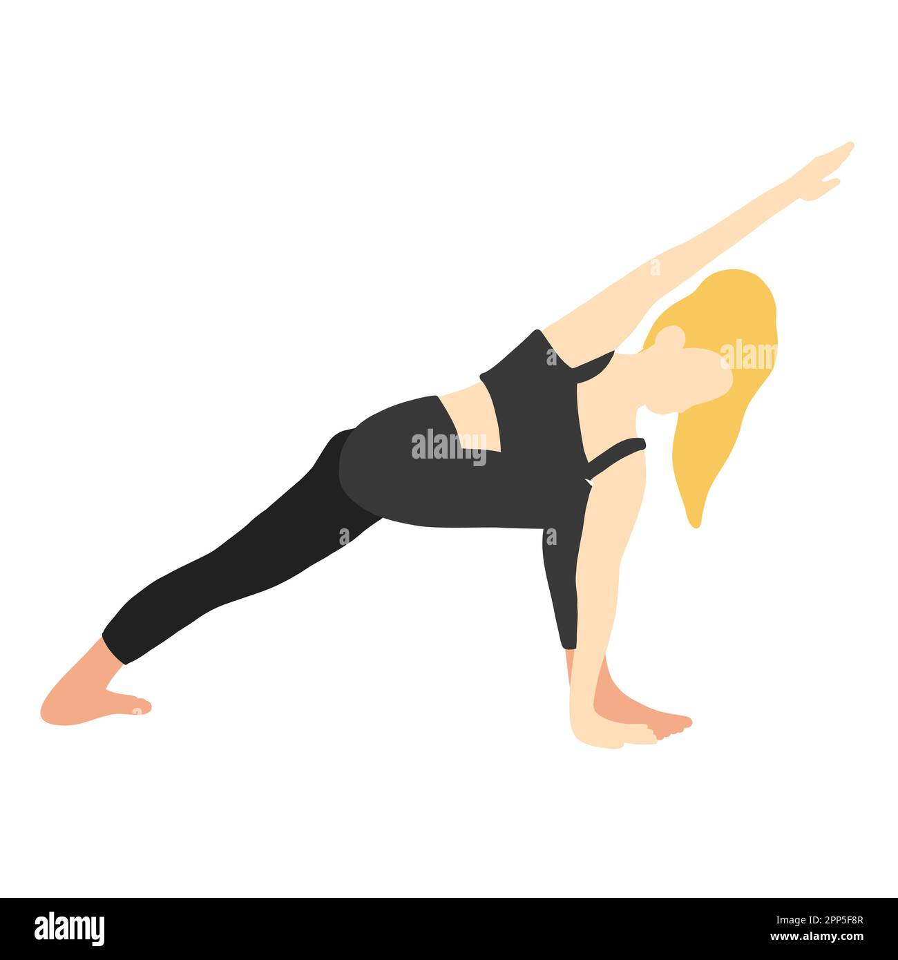 Flexibility yoga poses collection. European female, lady, woman, girl ...