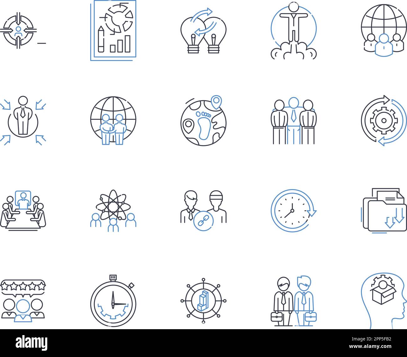 Executive members line icons collection. Leadership, Experience ... Executive members line icons collection. Leadership, Experience ...
