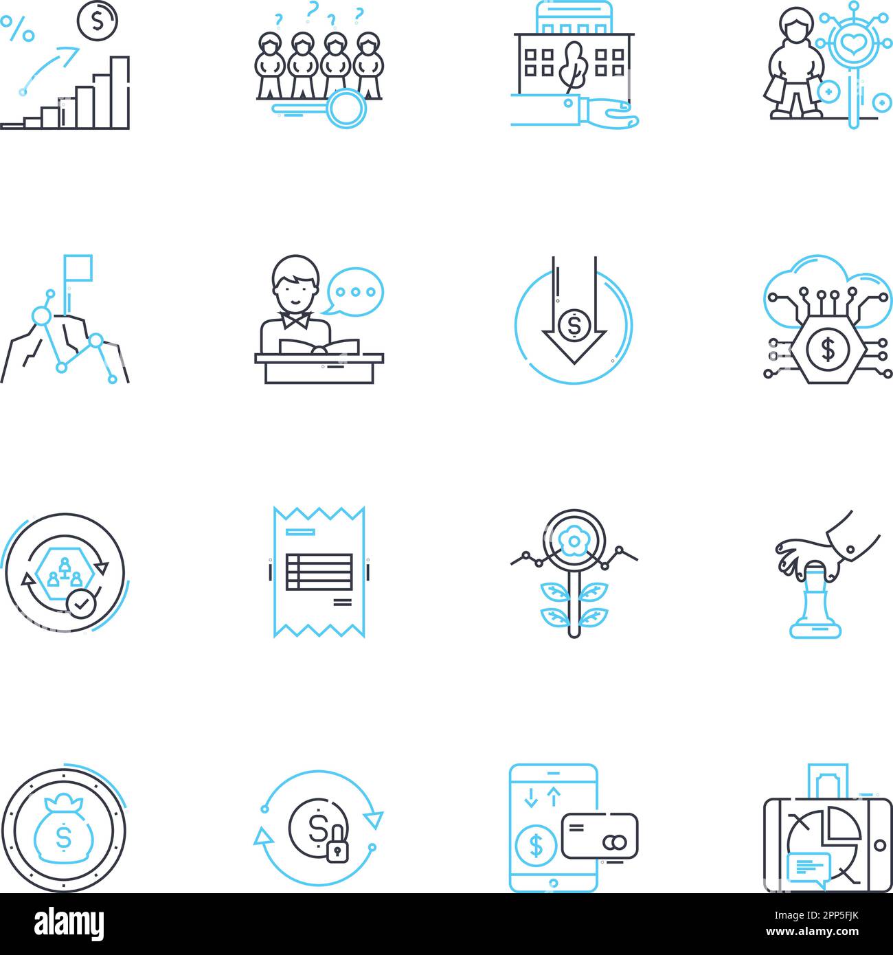 Industry review linear icons set. Analysis, Overview, Assessment ... Industry review linear icons set. Analysis, Overview, Assessment ...