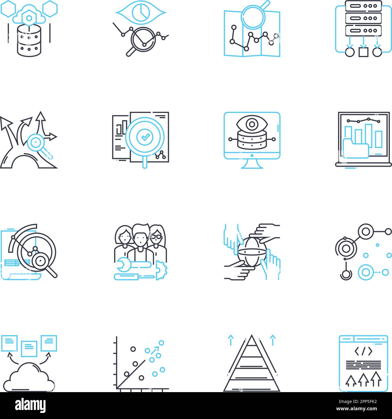 Event Planning Linear Icons Set Logistics Coordination Design Execution Catering