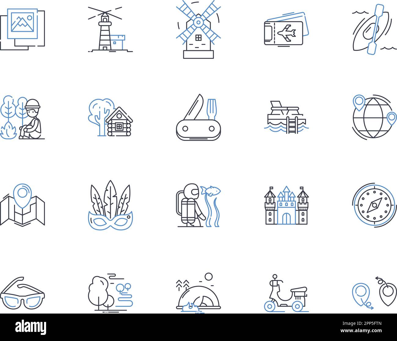 Safari company line icons collection. Adventure, Wildlife, Expedition ...