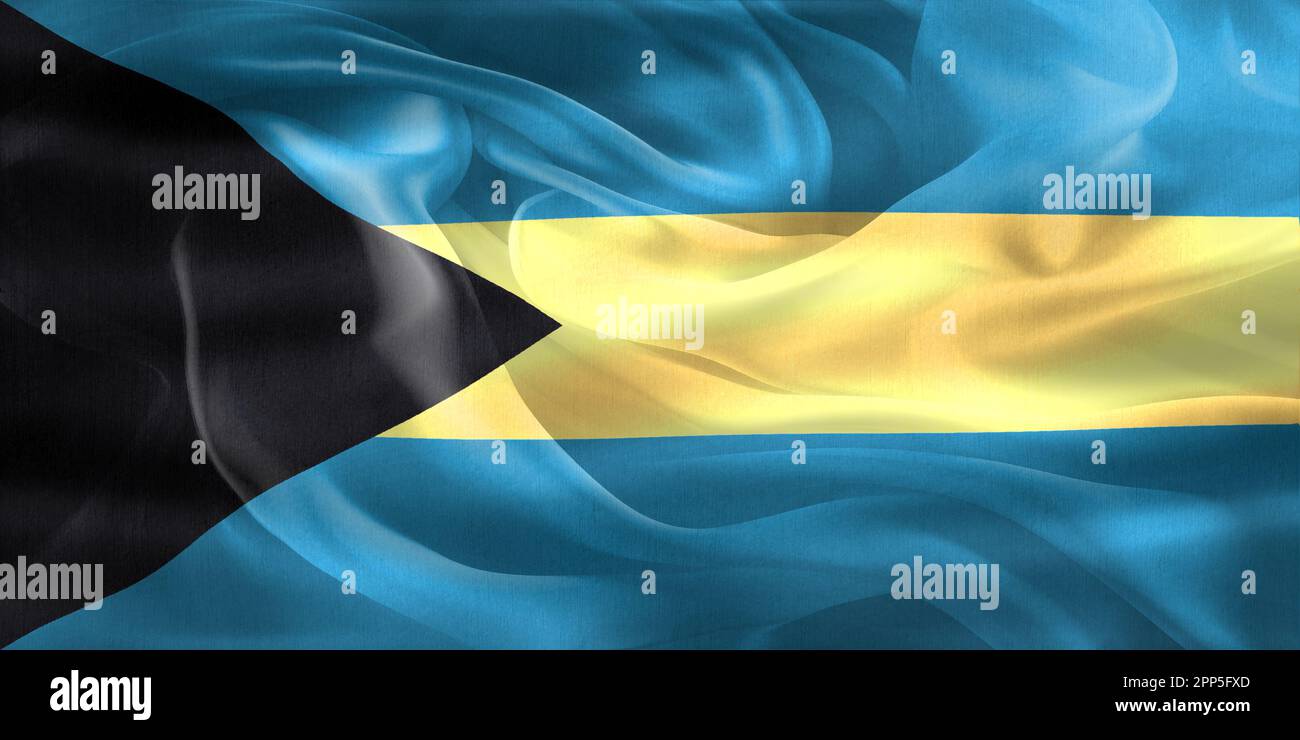 Bahamas flag - realistic waving fabric flag Stock Photo - Alamy