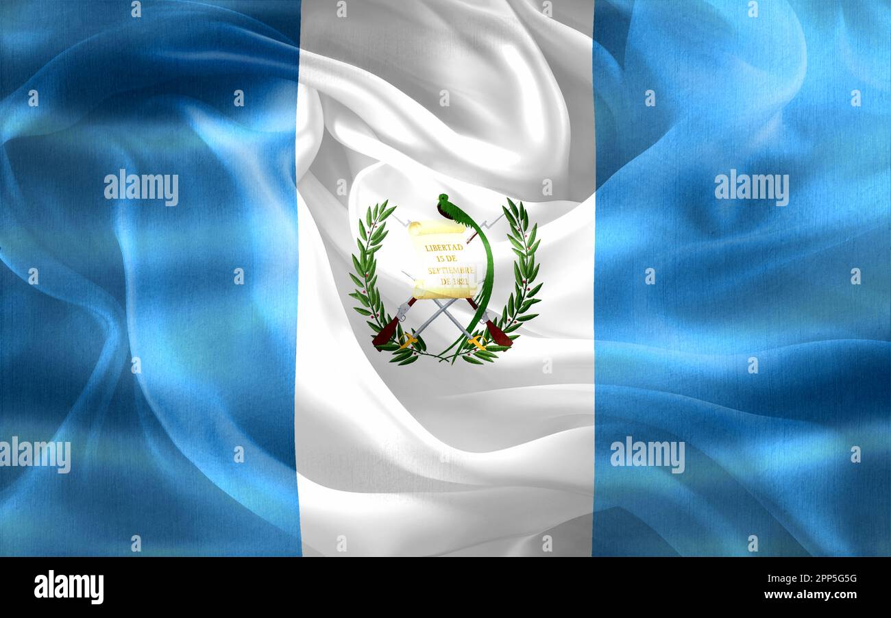 Guatemala flag - realistic waving fabric flag Stock Photo - Alamy