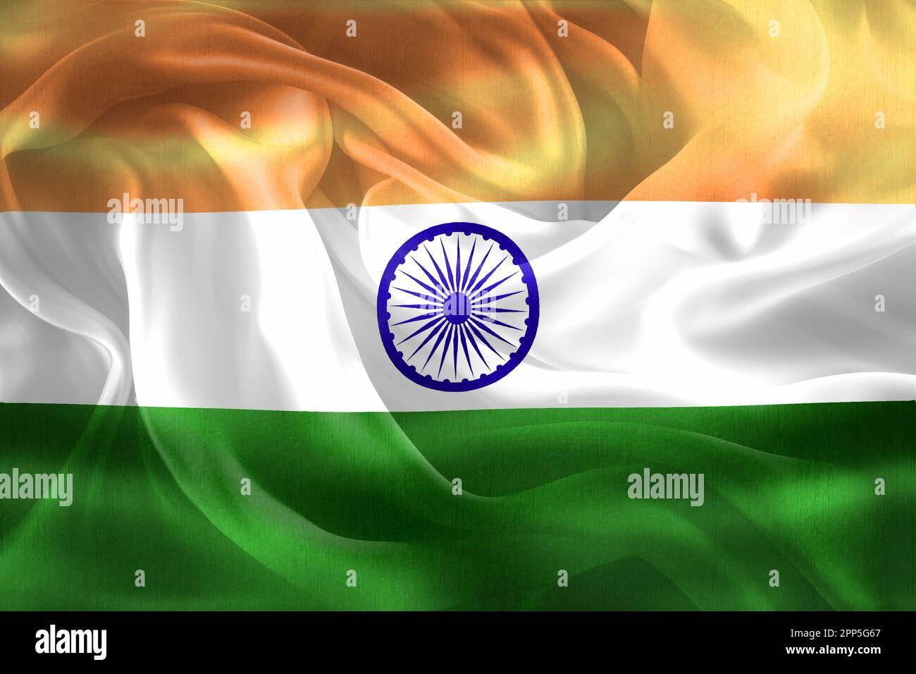 India flag - realistic waving fabric flag Stock Photo - Alamy