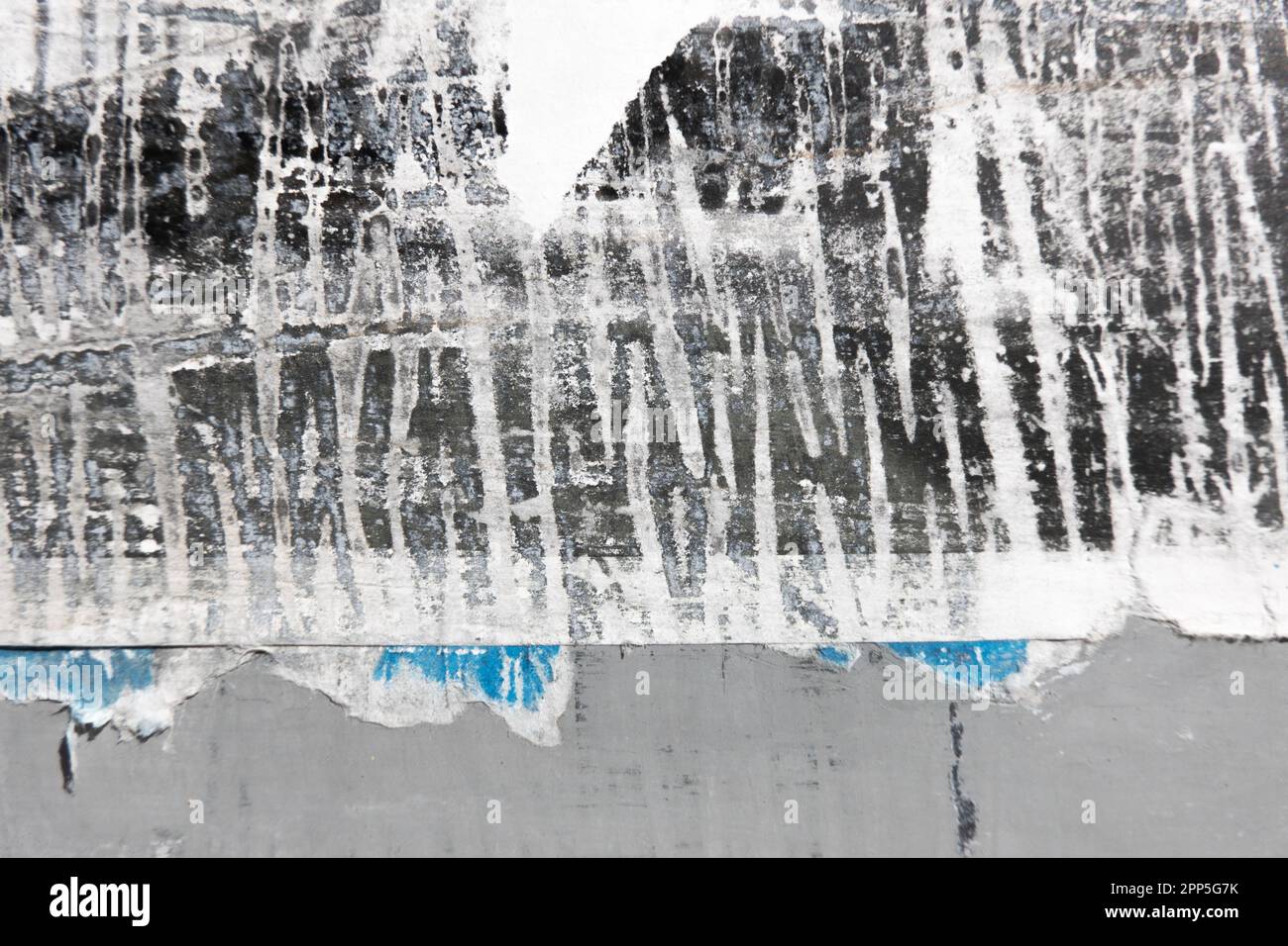 Old grunge torn collage urban street posters creased crumpled paper ...