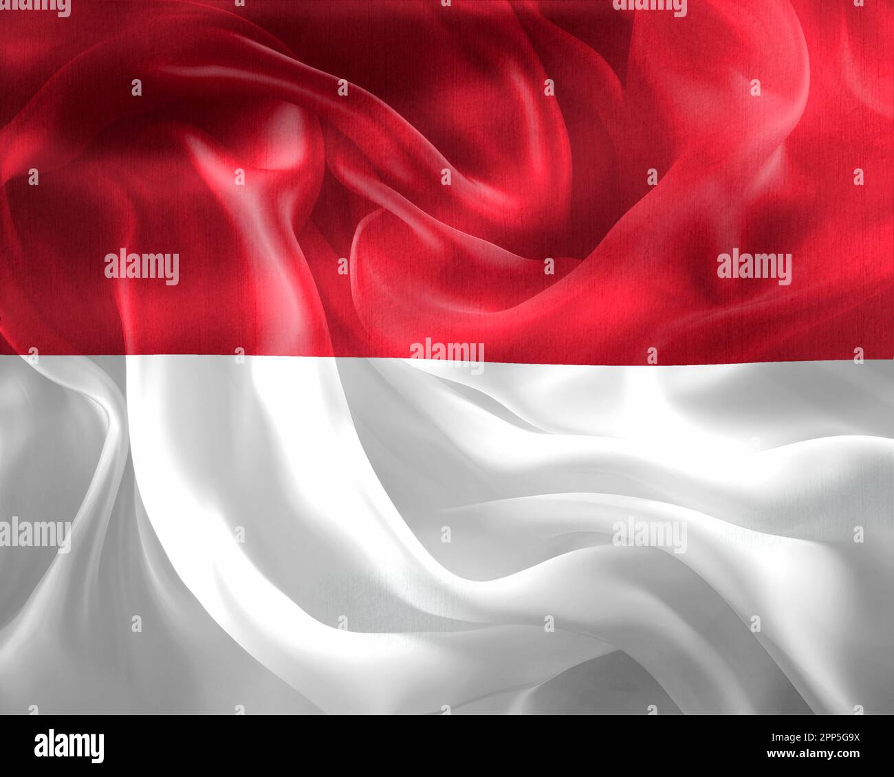 Monaco flag - realistic waving fabric flag Stock Photo - Alamy
