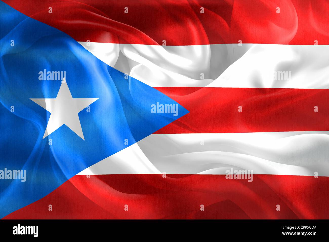 Puerto Rico flag - realistic waving fabric flag Stock Photo - Alamy