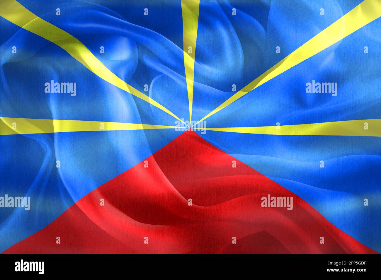 Reunion flag - realistic waving fabric flag Stock Photo - Alamy