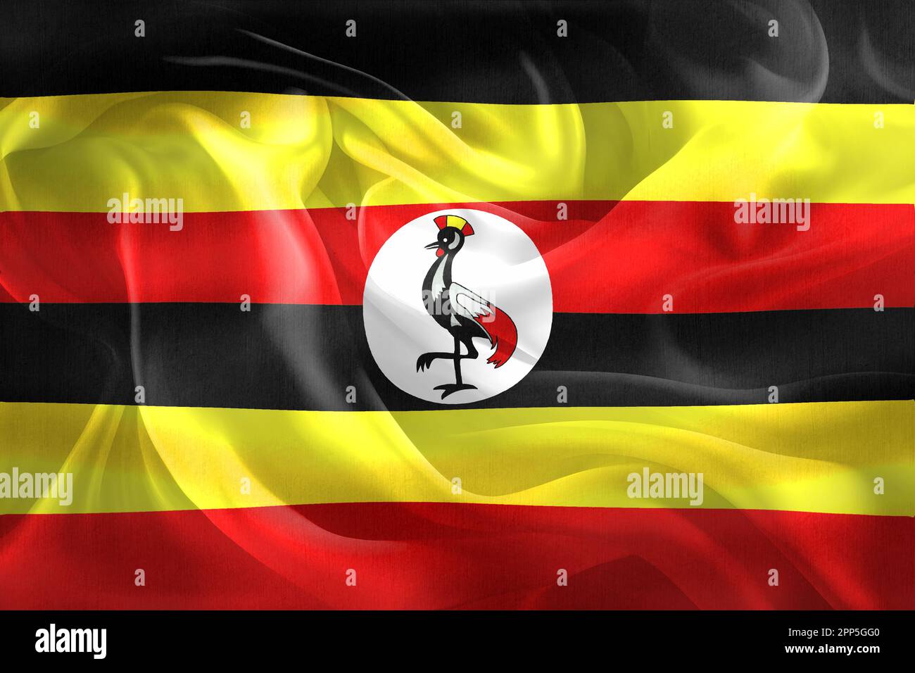 Uganda flag background realistic waving hi-res stock photography and ...