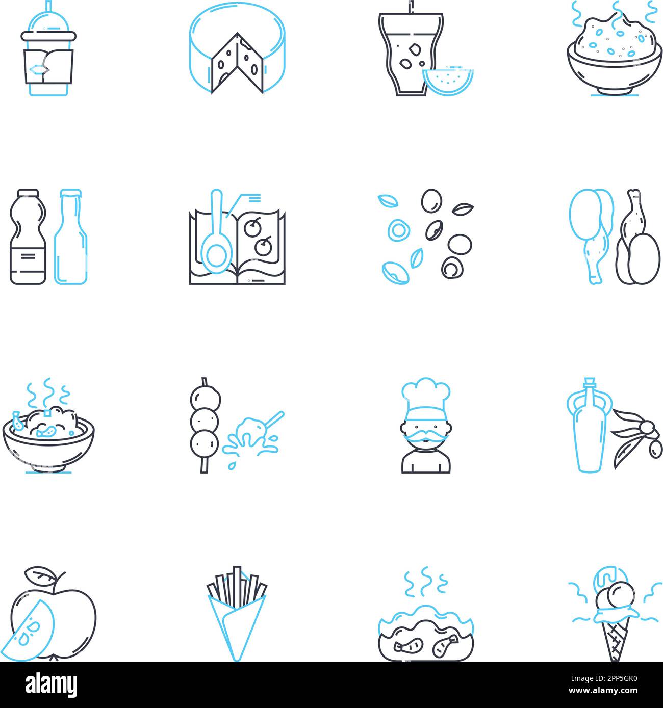Premium pantry linear icons set. Gourmet, Luxurious, Exclusive, Posh ...