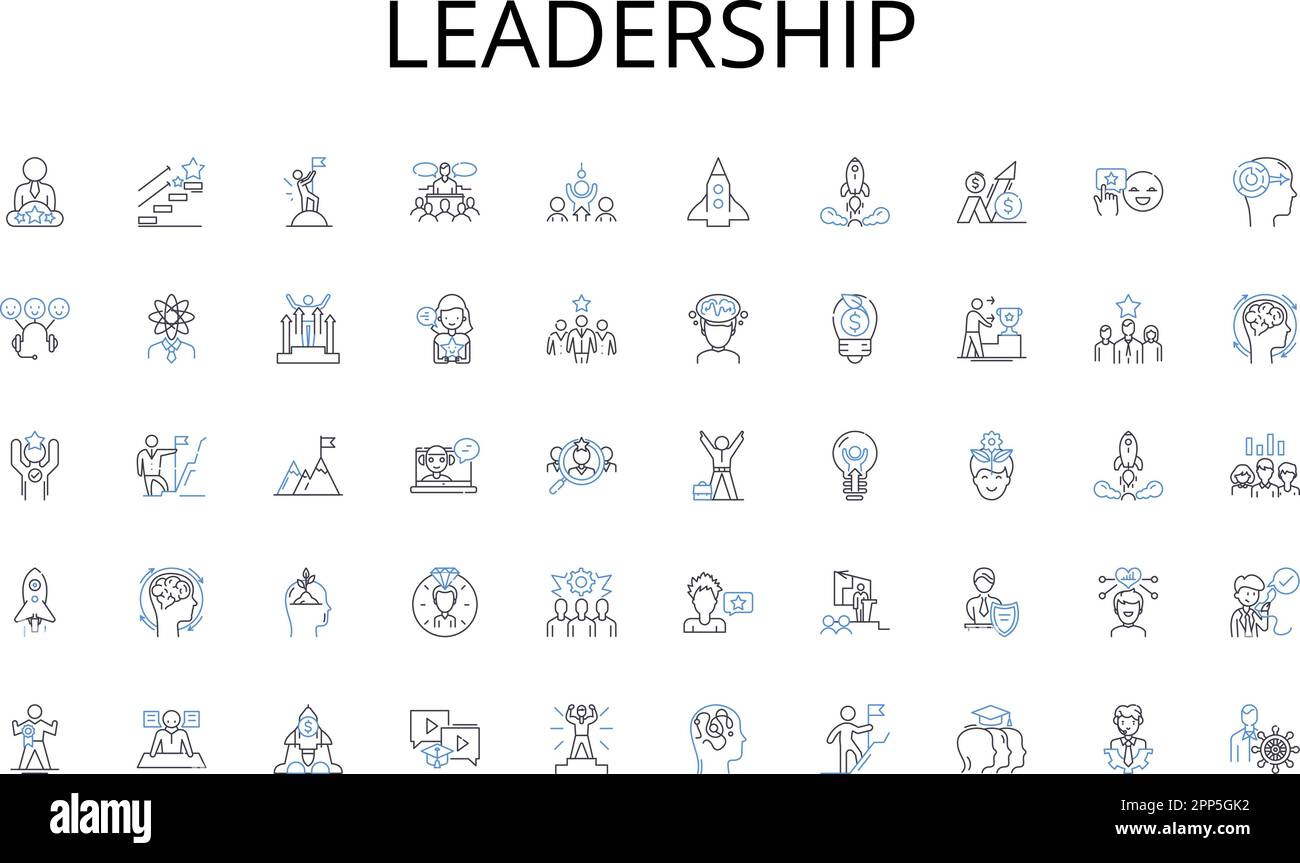 Leadership line icons collection. Loyalty, Persistence, Tenacity ...