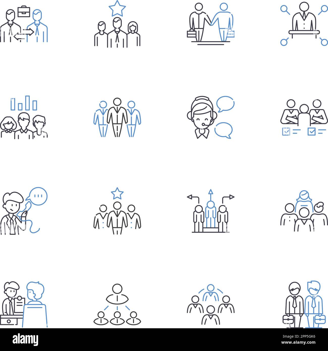 Synergy Line Icons Collection Collaboration Cooperation Unity
