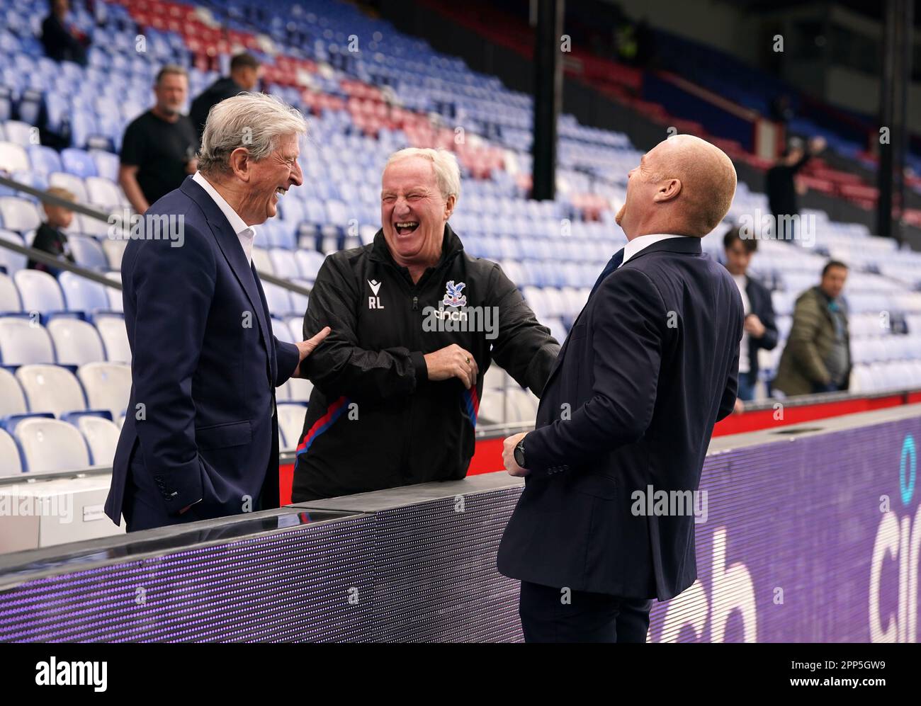 Crystal Palace manager Roy Hodgson (left) and his assistant Ray ...