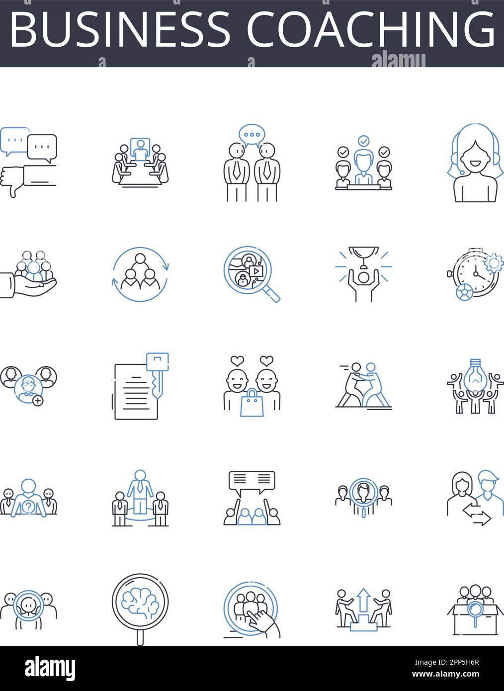 Business coaching line icons collection. Jolly, Chimney, Sleigh ...