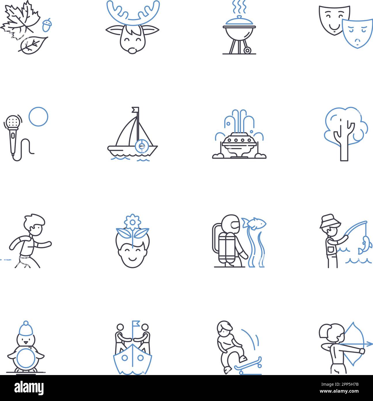 Merrymaker line icons collection. Festive, Joyful, Celebratory, Fun ...
