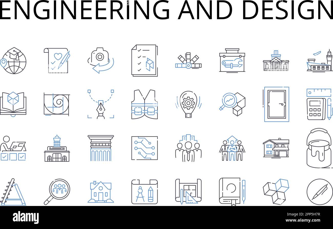 Engineering and design line icons collection. Articulate discourse ...