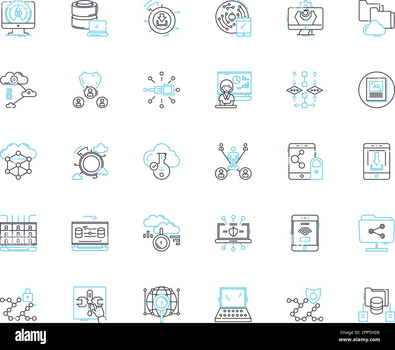 Link Linear Icons Set Click Navigation Connect Hyperlink Gateway Direct Redirect Line
