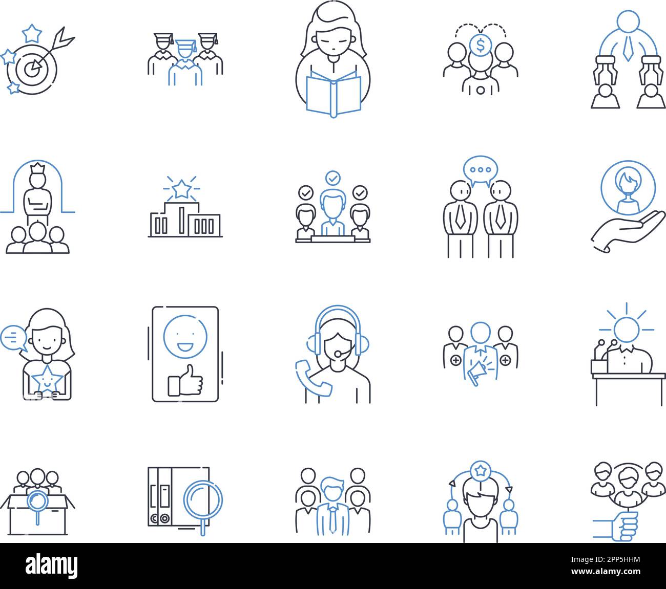 Association tutorial line icons collection. Membership, Collaboration ...
