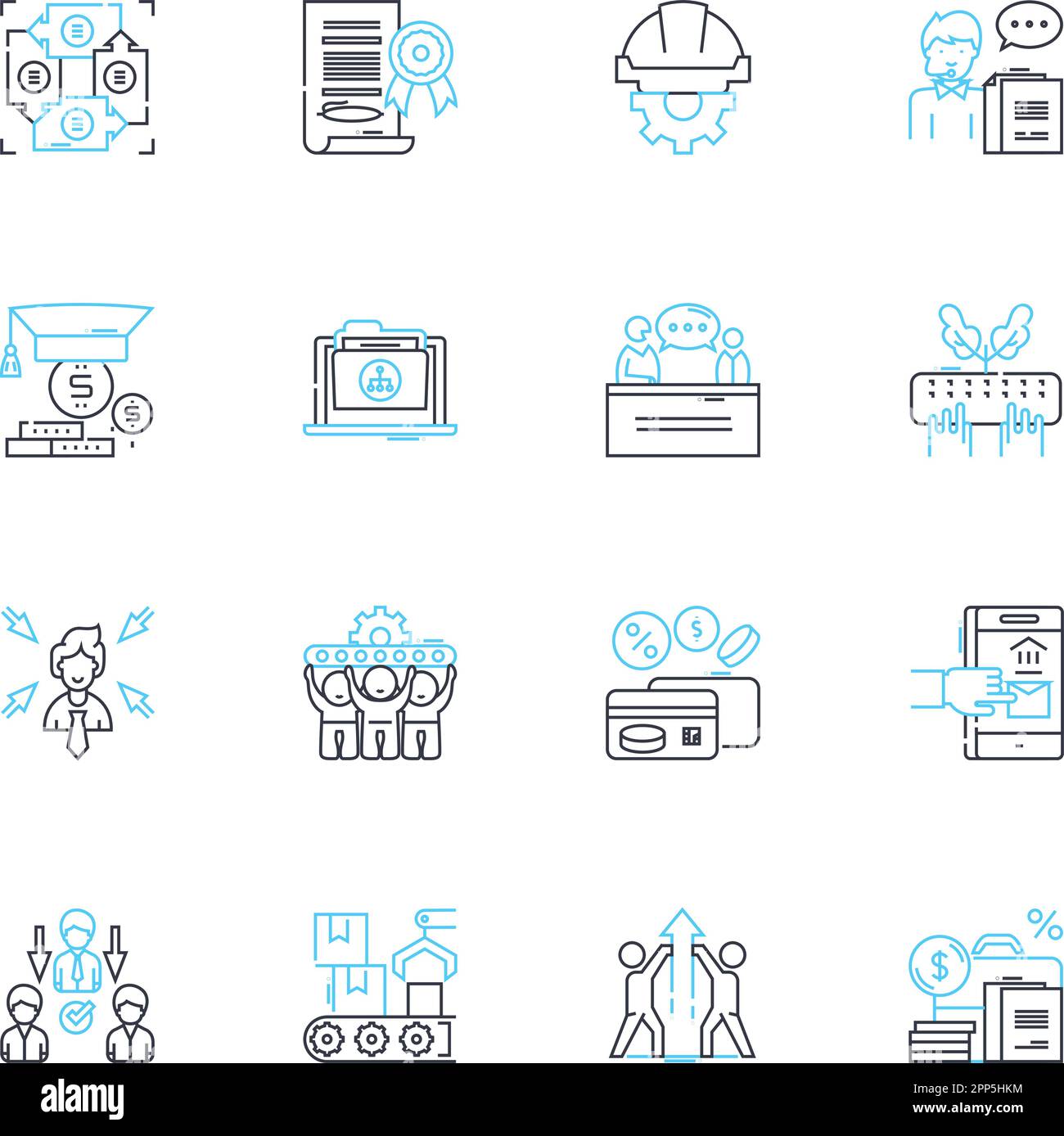 Capital returns linear icons set. Investments, Dividends, Profits ...