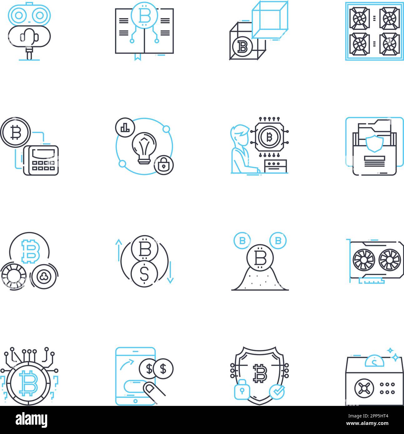 Investment Strategies Linear Icons Set Diversification Risk