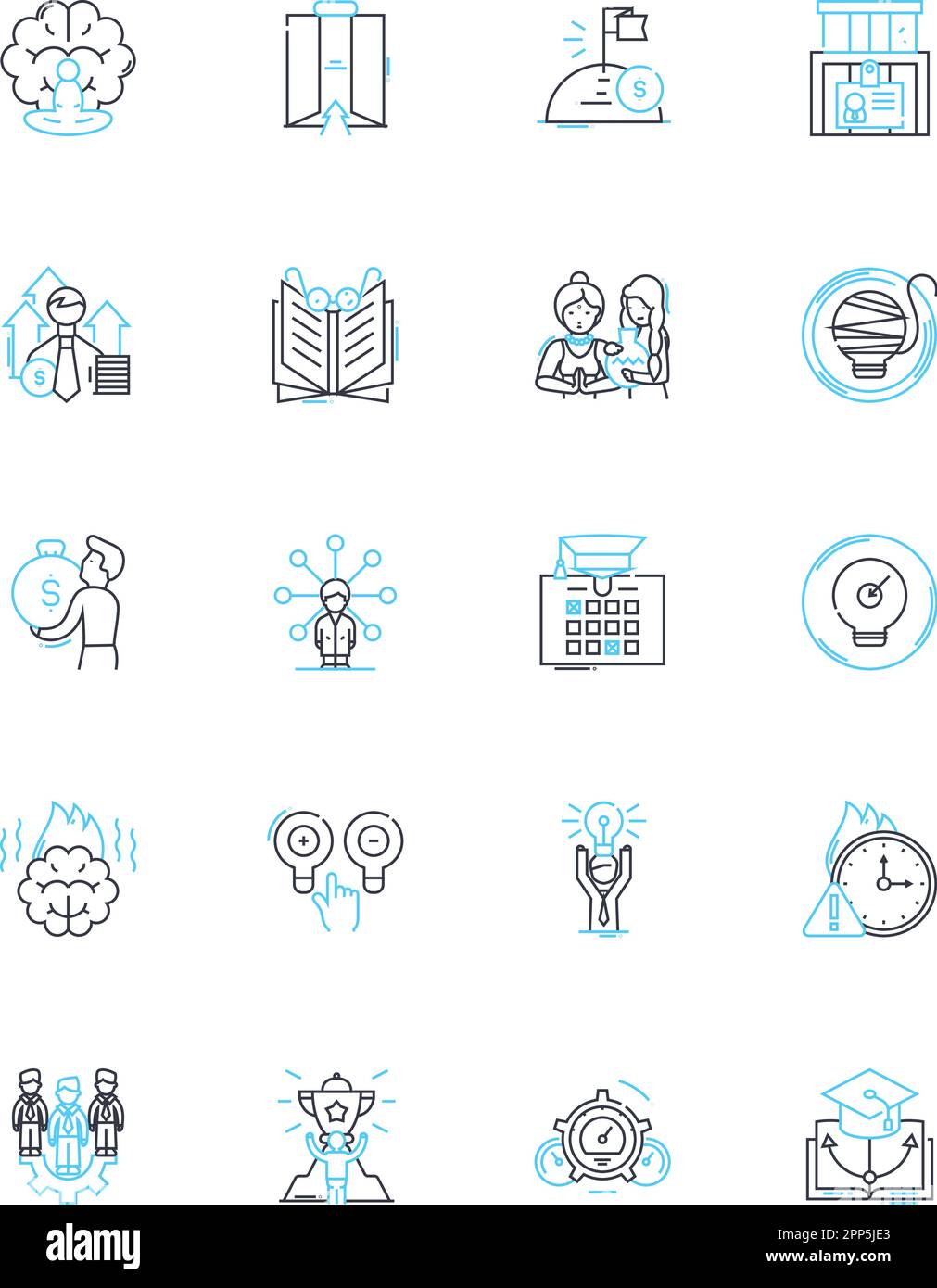 Adaptability and flexibility linear icons set. Versatility ...