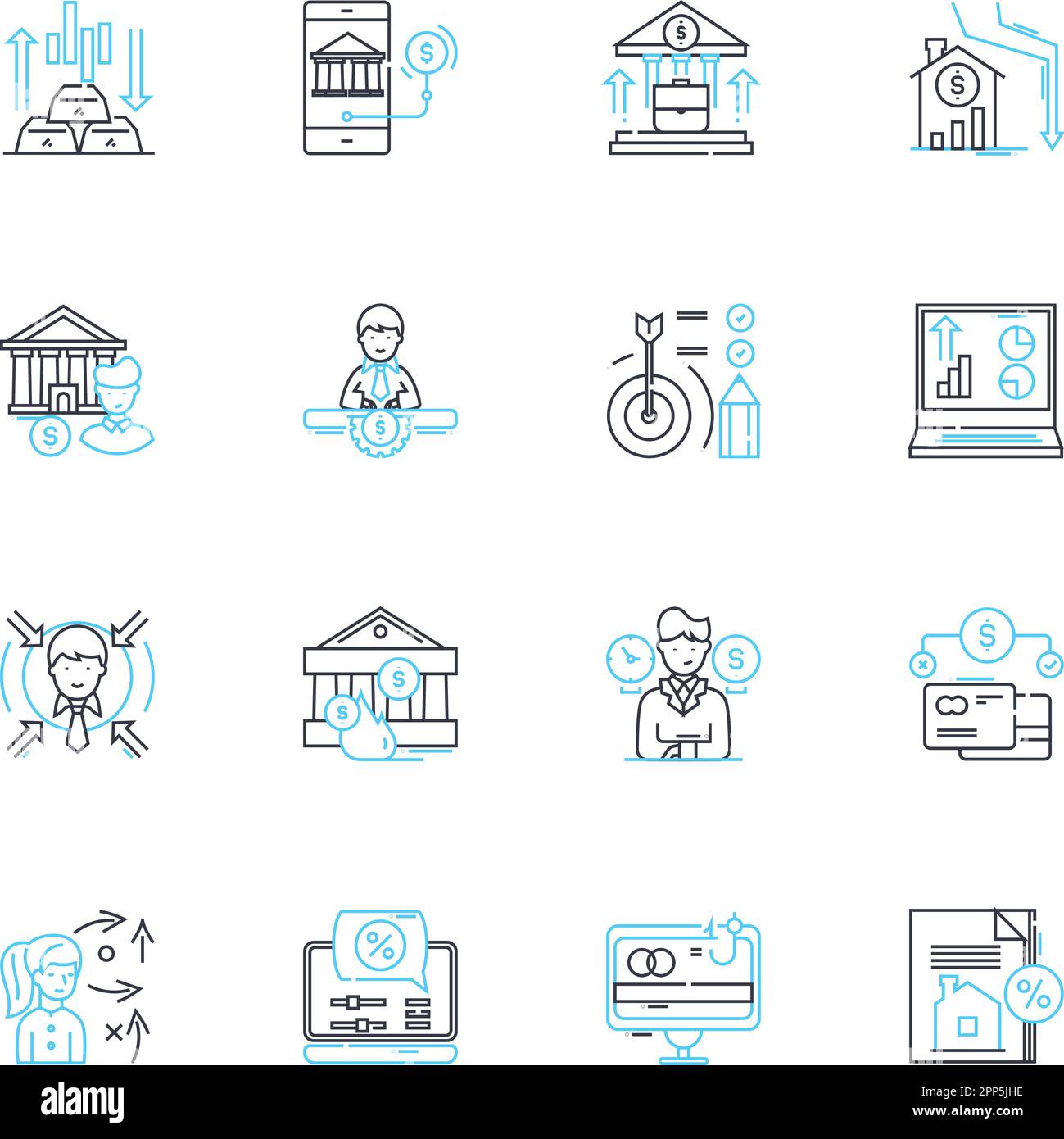 Online Transactions Linear Icons Set E Commerce Digital Payments
