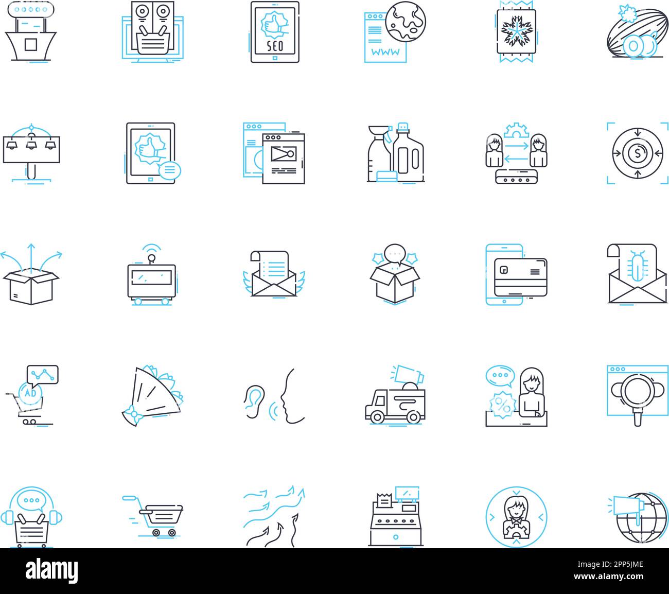 Regional business linear icons set. Localization, Proximity, Territory ...