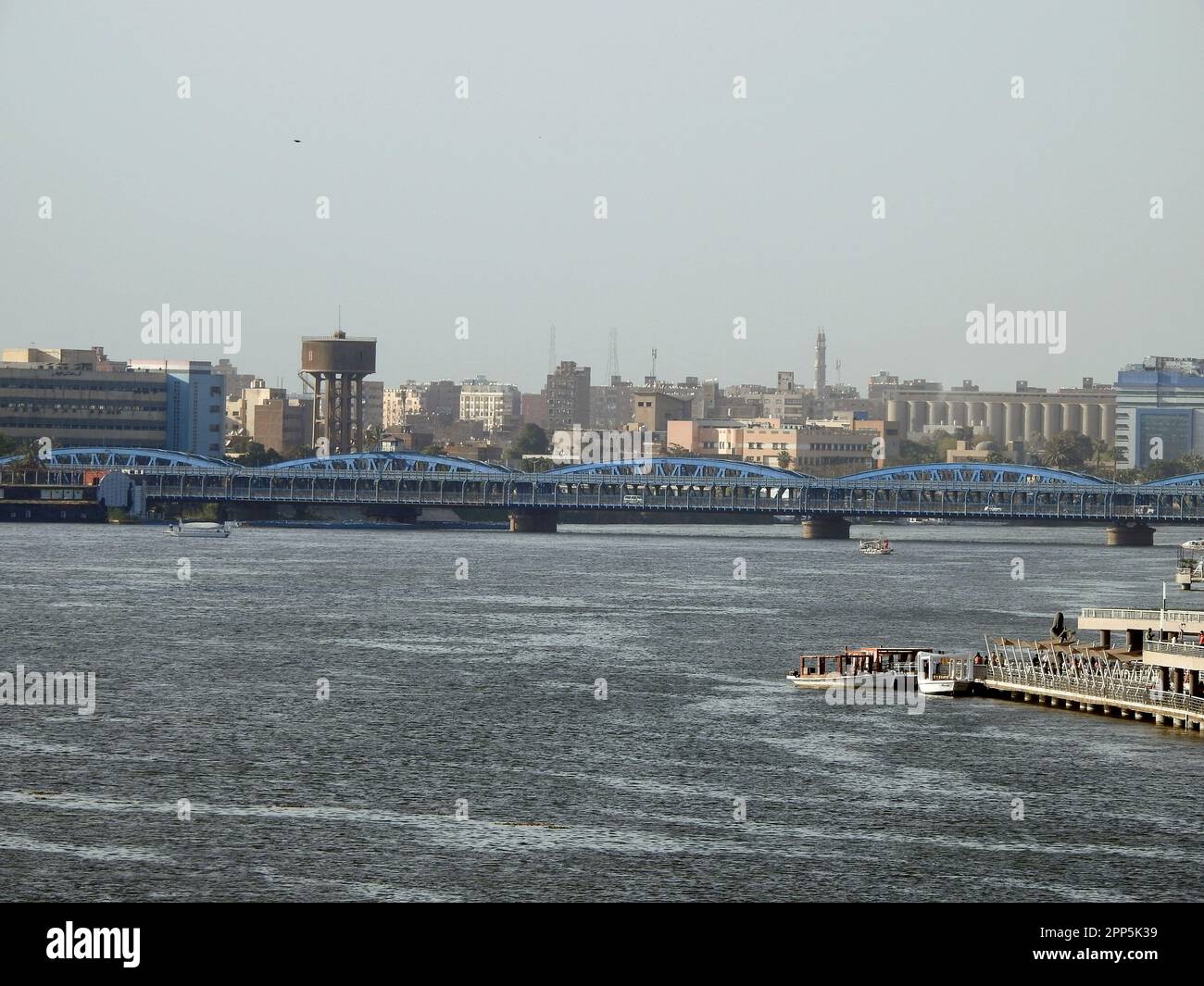 Cairo, Egypt, April 16 2023: The river Nile of Egypt with modern ...