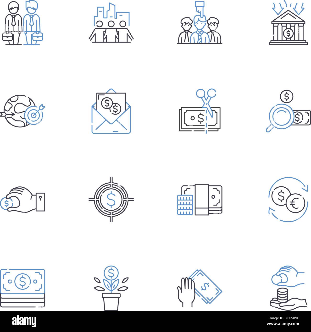 Expense management line icons collection. Budgeting, Invoicing ...