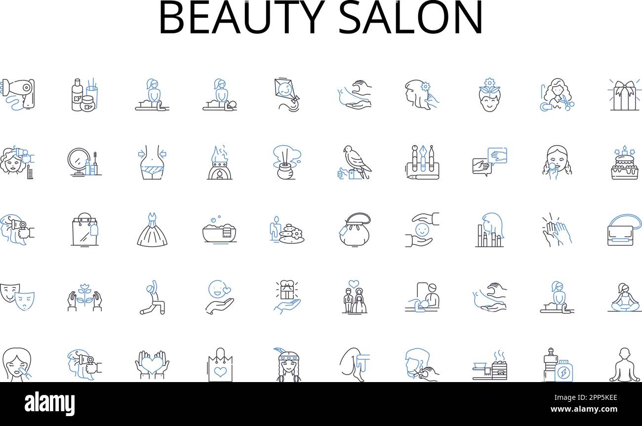 Beauty salon line icons collection. Friendship, Collaboration ...