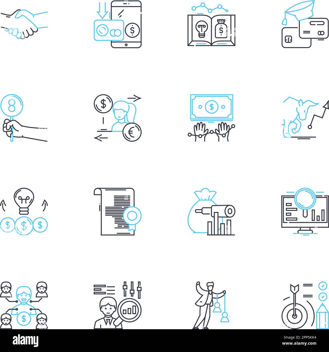 Retirement plan linear icons set. Savings, Investment, Retirement, Pension, Annuity, Wealth ...