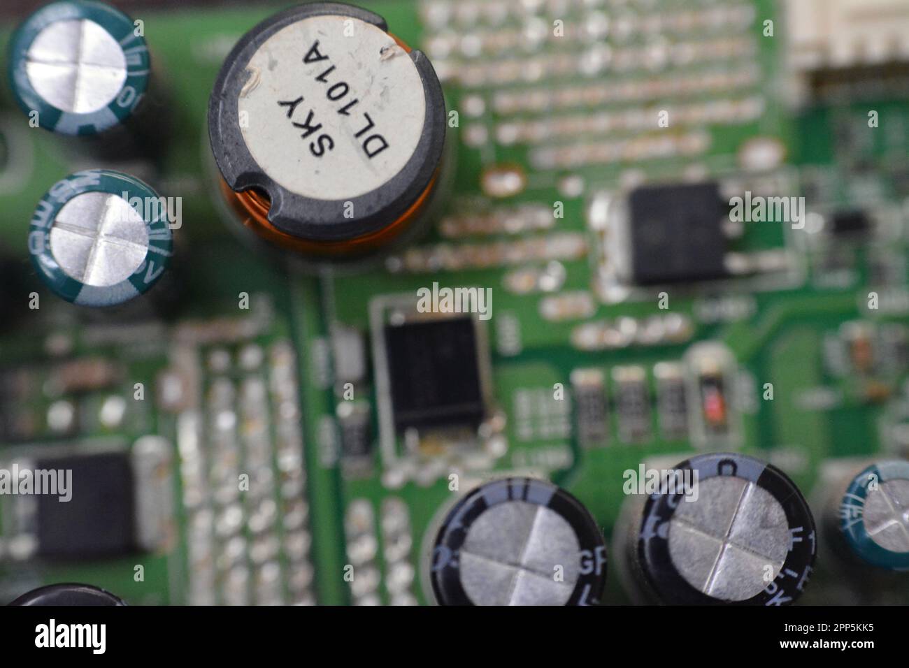 Cairo, Egypt, April 13 2023: interior of LED TV Television main board ...