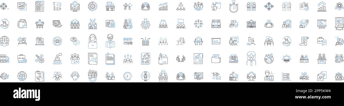 Group work line icons collection. Collaboration, Teamwork, Partnership ...