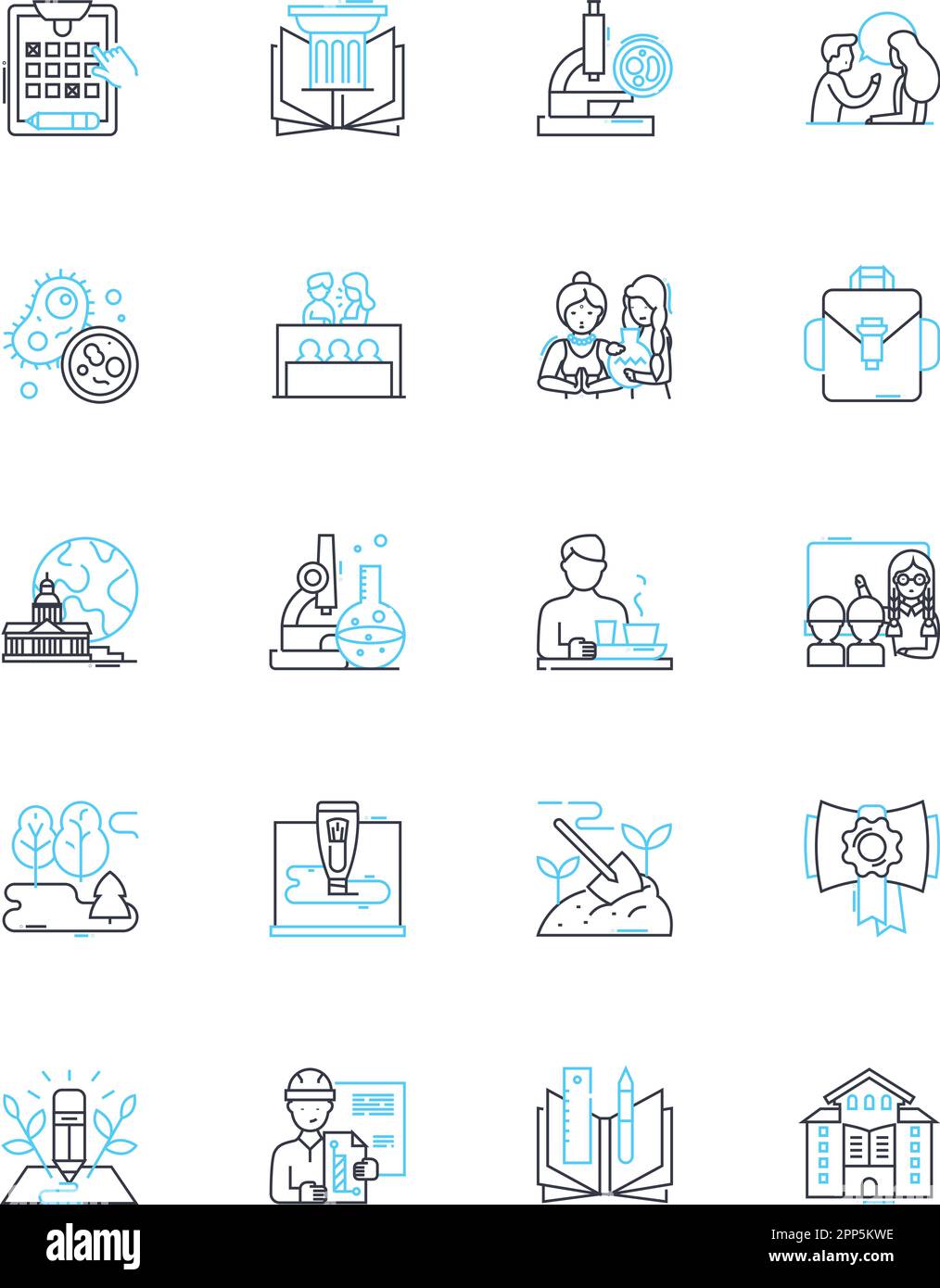 Primary school linear icons set. Education, Learning, Curriculum ... Primary school linear icons set. Education, Learning, Curriculum ...