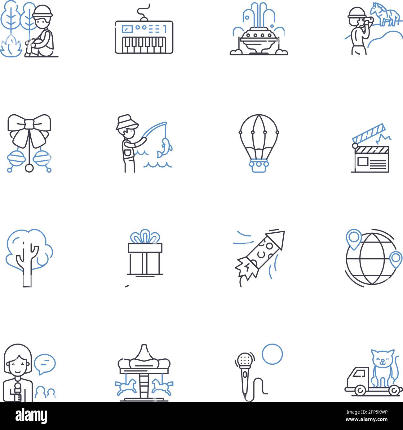 Rural retreat line icons collection. Tranquility, Serenity, Solitude ...