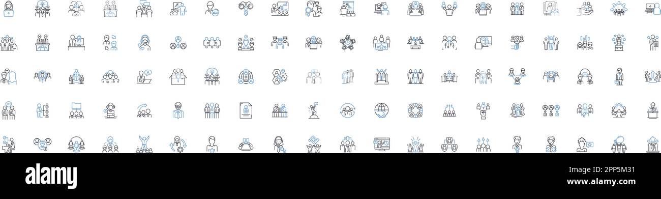 Administrative leadership line icons collection. Efficiency ... Administrative leadership line icons collection. Efficiency ...