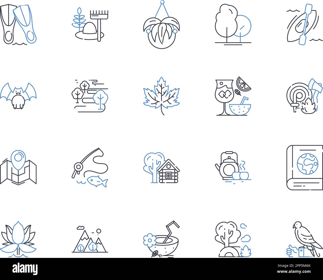 Jungle safari line icons collection. Adventure, Wildlife, Safari ...