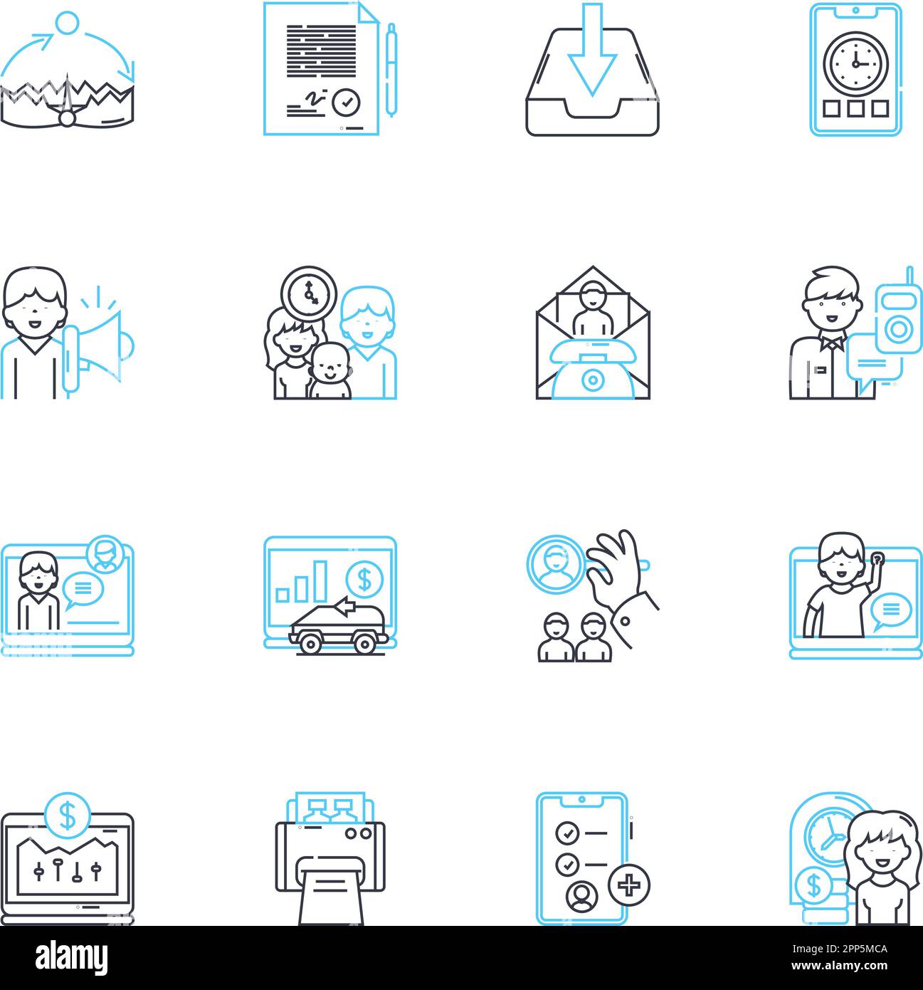 Learning Progress linear icons set. Growth, Improvement, Advancement ...