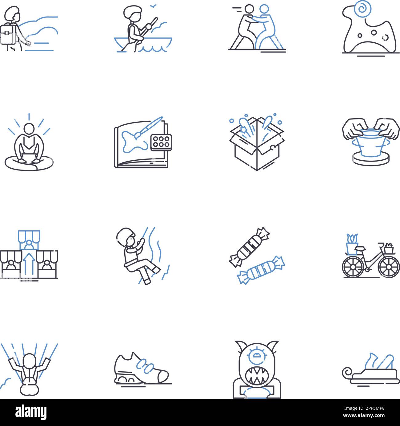 Artful line icons collection. Creative, Imaginative, Inspiring ...