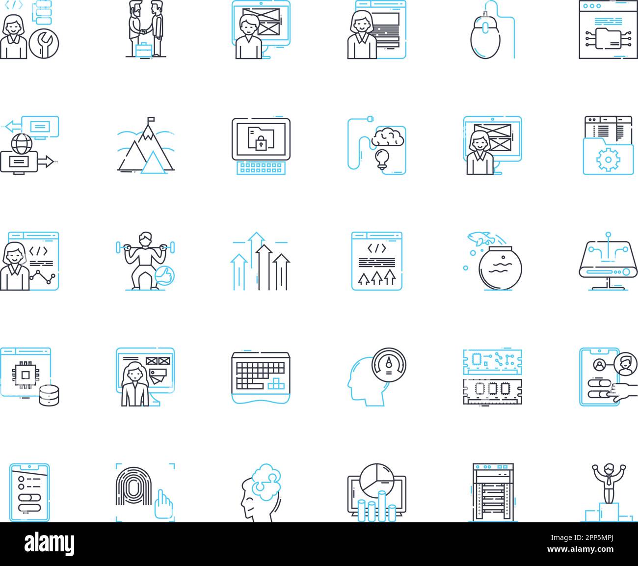 Social App Linear Icons Set Communication Nerking Friends Chatting