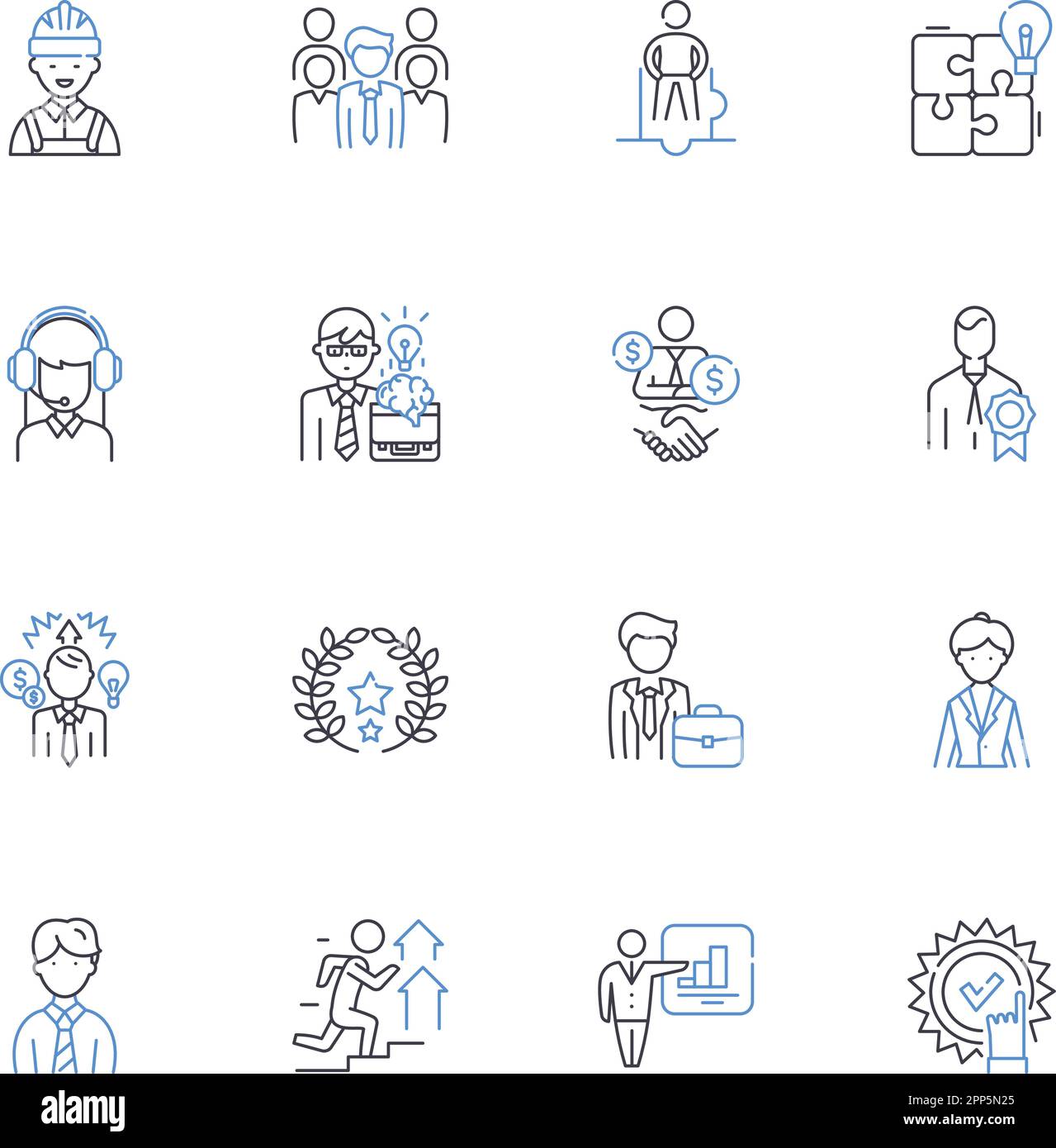 Constituency Line Icons Collection Representation Voting Candidates Democracy Electorate