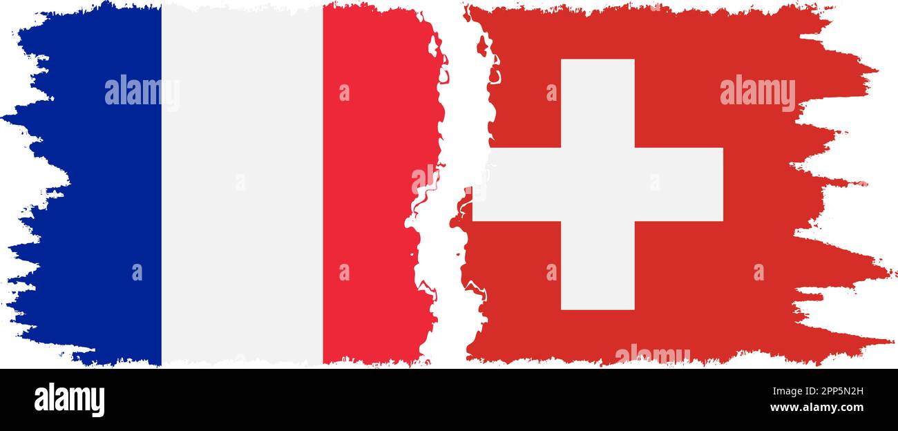 Switzerland france two flags hi-res stock photography and images - Alamy