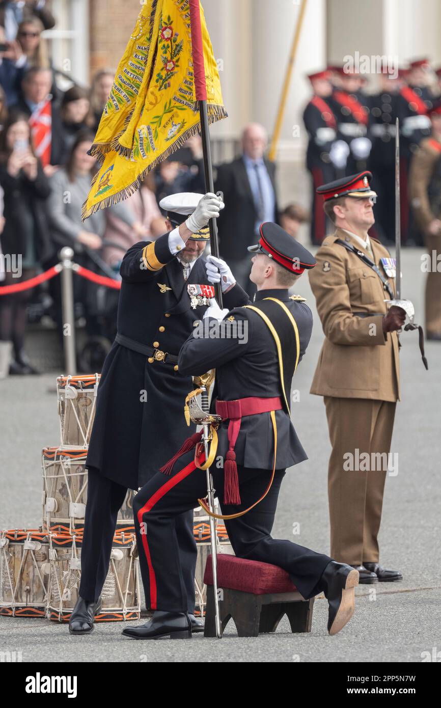 Woolwich, London, UK. 22nd Apr 2023. 4th Battalion The Princess of ...