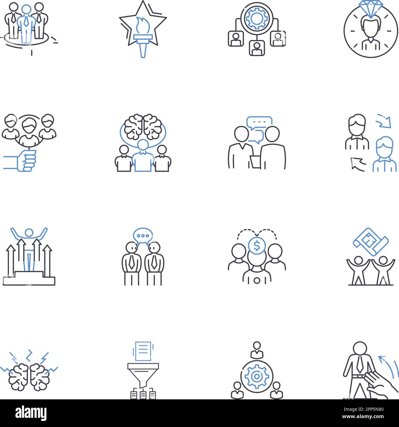 Assistants Line Icons Collection Help Support Administrative Efficiency Organized