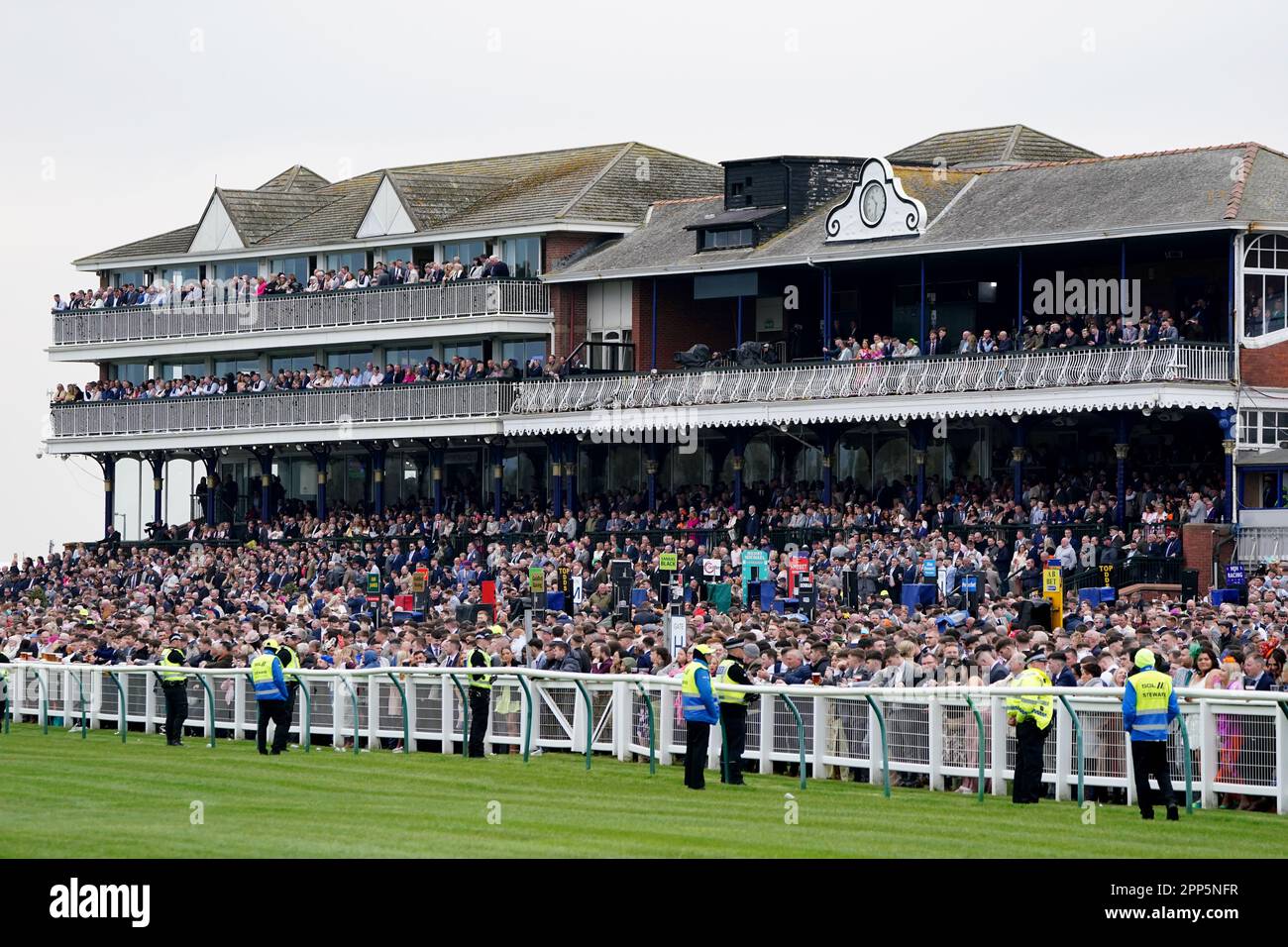 A general view of the grandstand at ayr racecourse hi-res stock ...