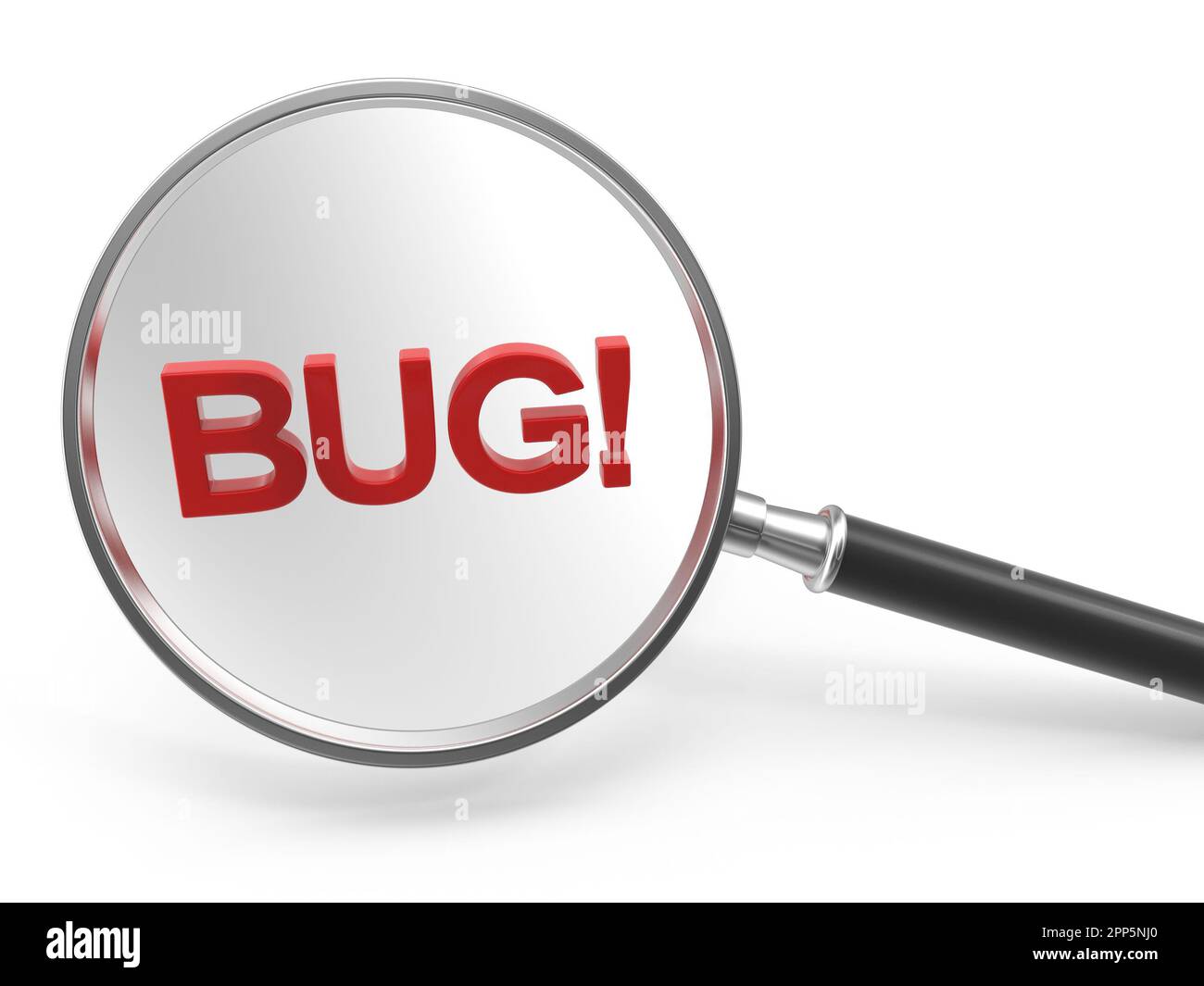 Magnify Glass and Bug Text , This is a 3d rendered computer generated ...