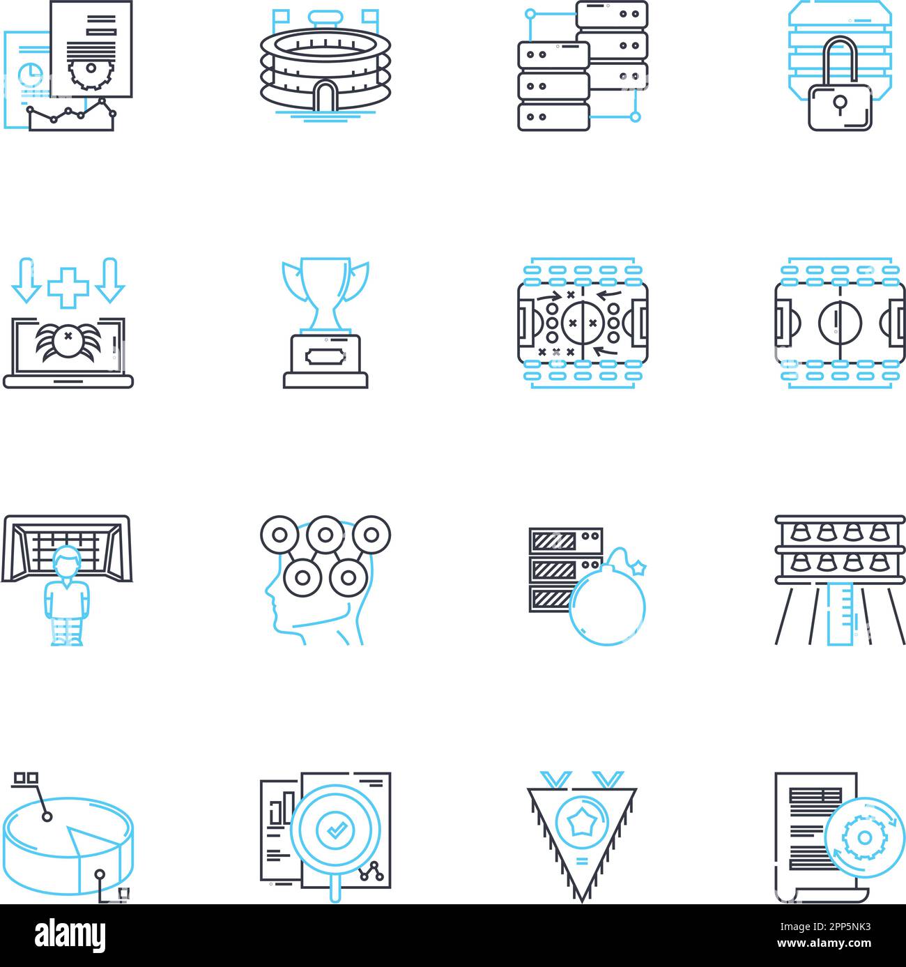Trend analysis linear icons set. Forecasting, Detection, Monitoring ... Trend analysis linear icons set. Forecasting, Detection, Monitoring ...