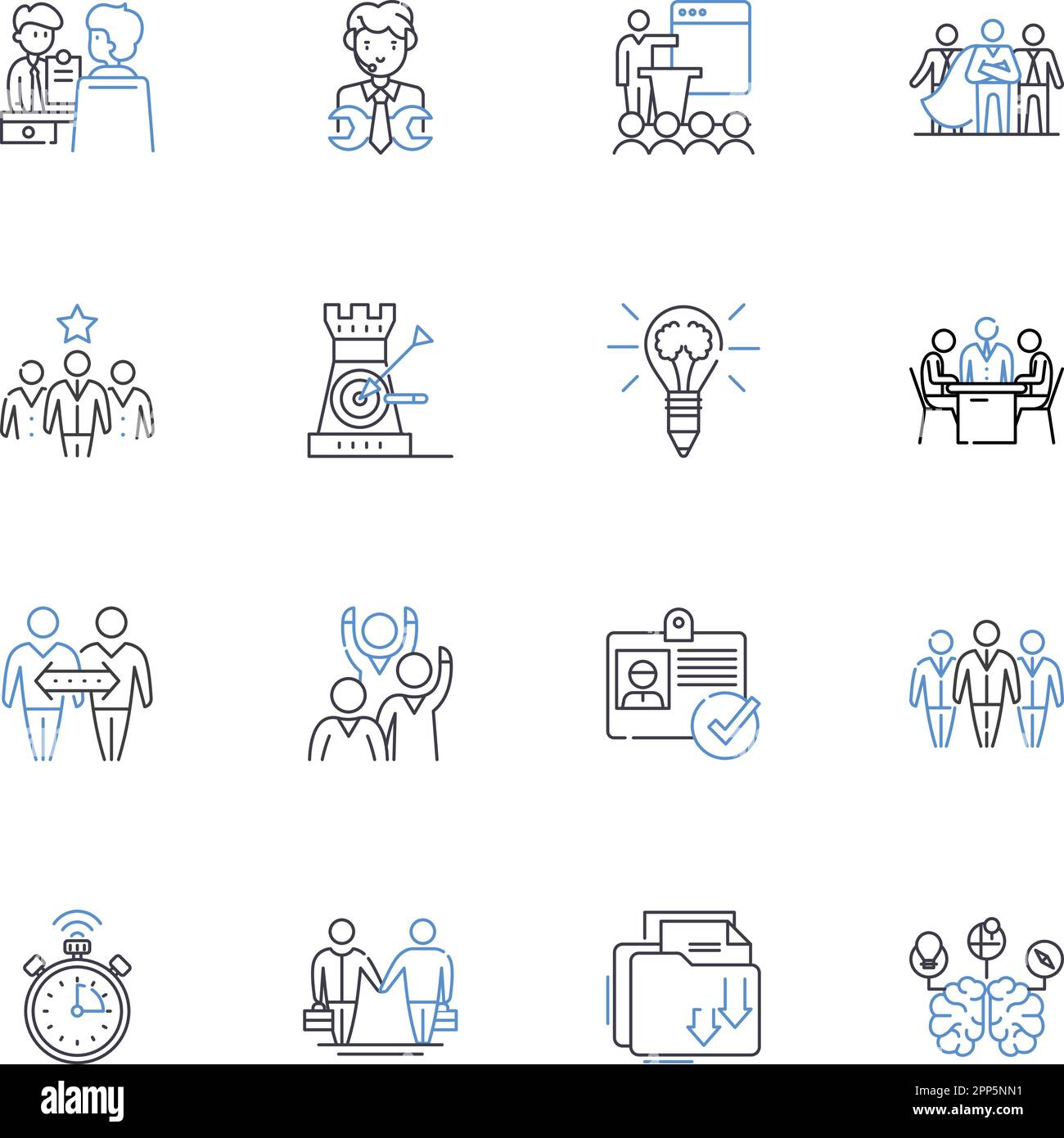 Leadership Workshop line icons collection. Empowerment, Goals ...