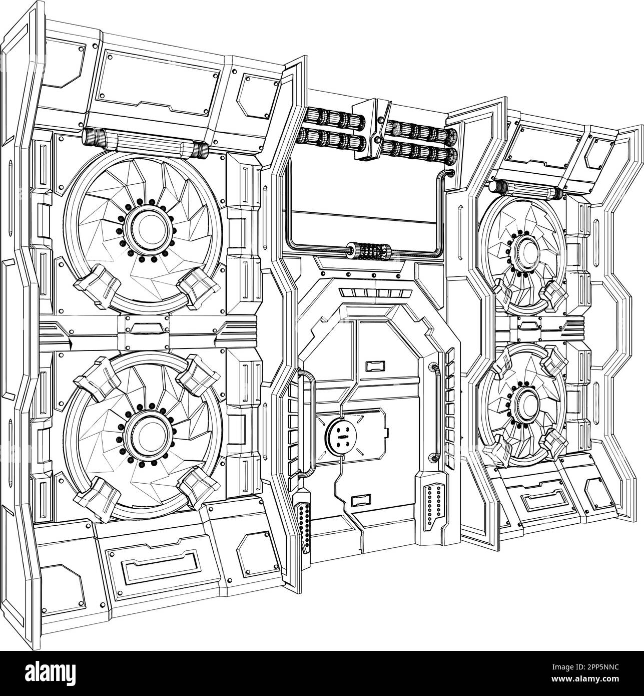 Armour Bunker Door Vector. Illustration Isolated On White Background. A ...