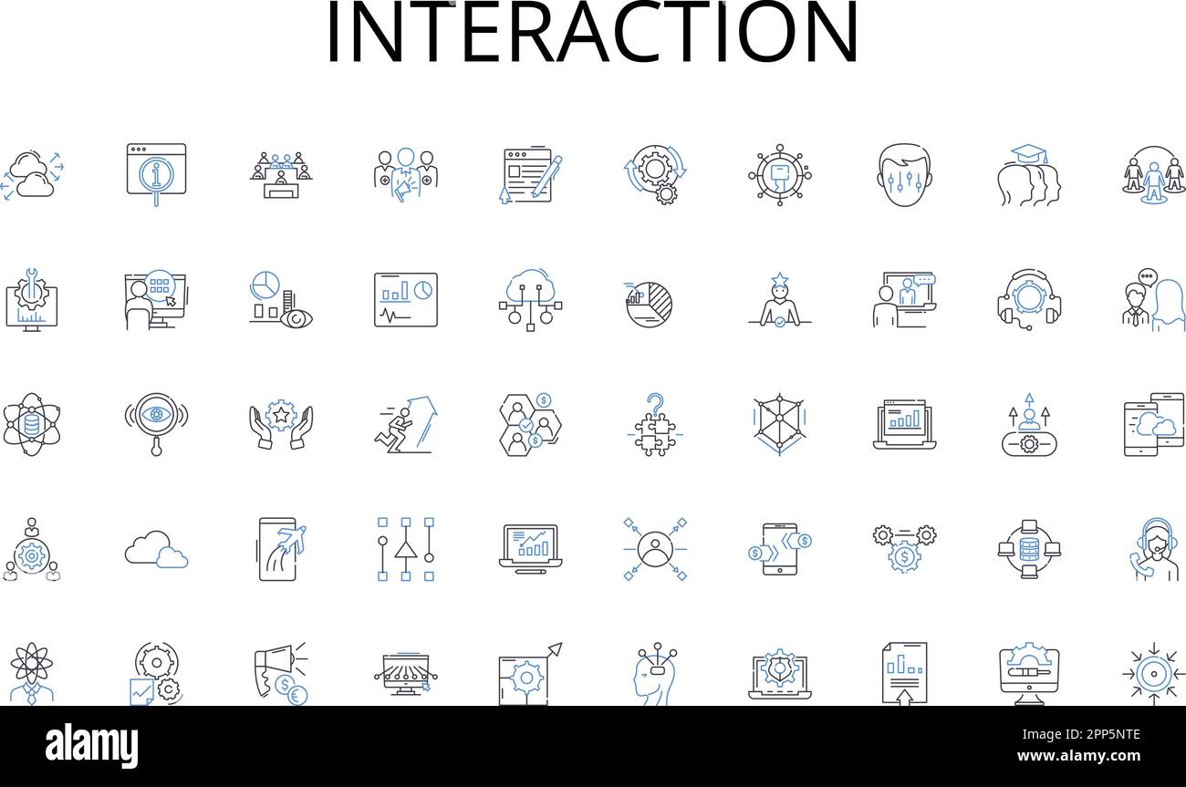Interaction line icons collection. Customer service, Salesmanship ...